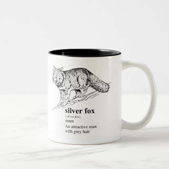 SILVER FOX Two-Tone COFFEE MUG | Zazzle