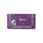 Human skull and roses checkbook cover | Zazzle.com