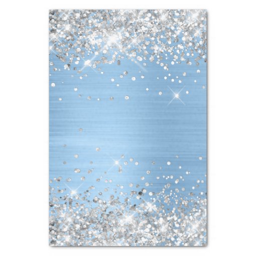 Silver Glitter and Light Blue Ombre Foil Tissue Paper | Zazzle