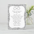 Silver Glitter Diamond Infinity Wedding Invitation | Zazzle