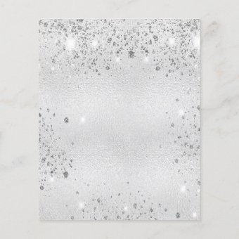 Silver glitter elegant budget birthday invitation | Zazzle