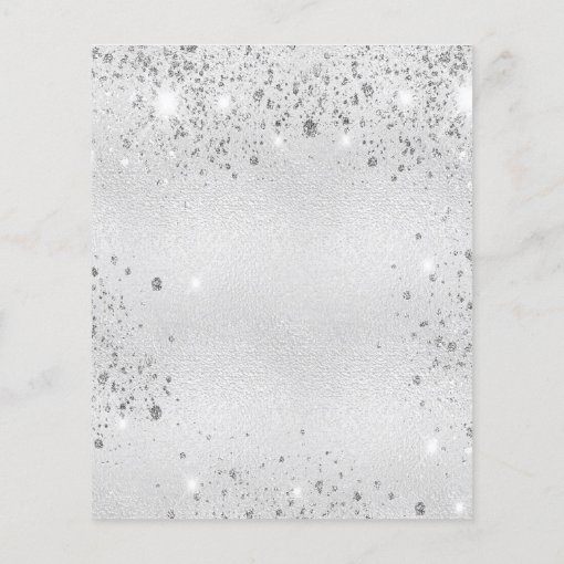 Silver glitter elegant budget birthday invitation | Zazzle