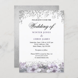 Purple And Silver Wedding Invitations - 100% Satisfaction Guaranteed ...