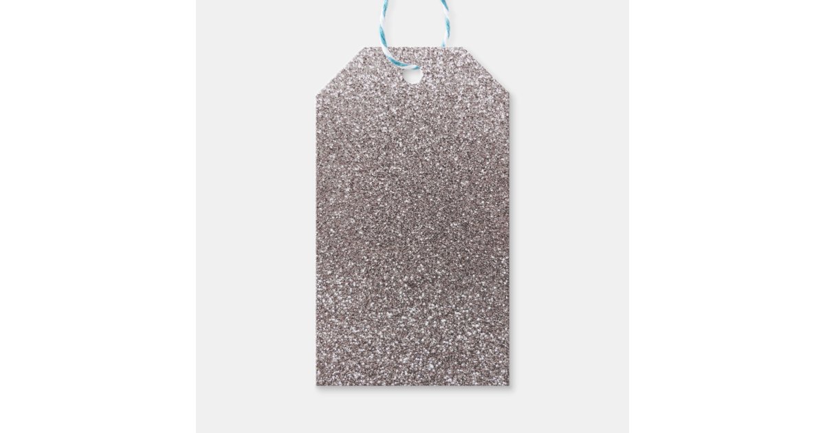 Silver glitter gift tags | Zazzle