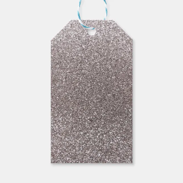 Silver glitter gift tags | Zazzle
