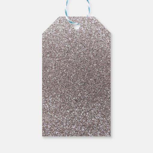 Silver glitter gift tags | Zazzle