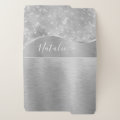Silver Glitter Glam Bling Personalized Metallic File Folder | Zazzle