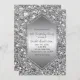 Silver Glitter Glam Chic Birthday Party Any Event Invitation | Zazzle