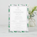 Silver Glitter Green Floral Punjabi Sikh Ek Onkar Invitation | Zazzle
