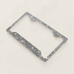 Silver Glitter Licence Plate Frame | Zazzle