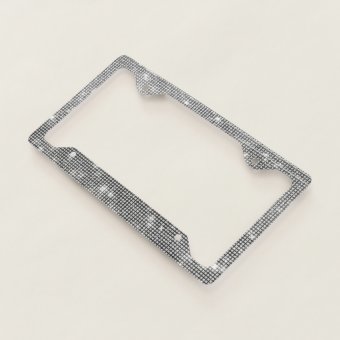 Silver Glitter Licence Plate Frame | Zazzle