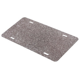 Silver glitter license plate | Zazzle