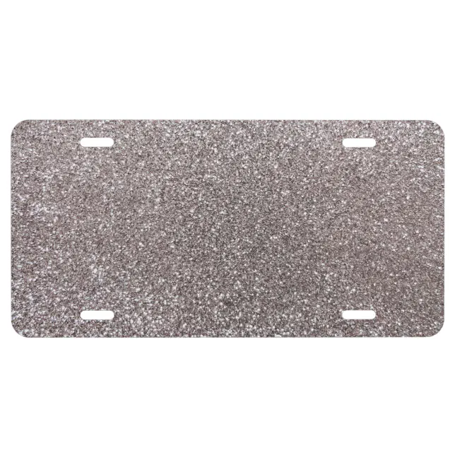 Silver glitter license plate | Zazzle