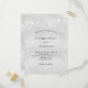 Silver glitter metal modern elegant wedding invitation postcard | Zazzle