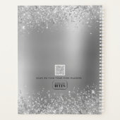 Silver Glitter Metallic Monogram 2023 Boss Lady Planner | Zazzle