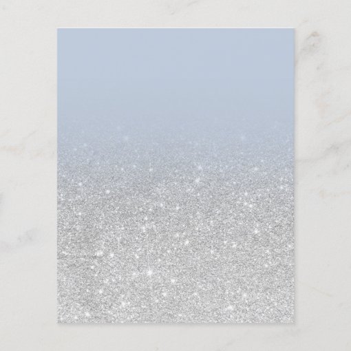 Silver glitter ombre dusty blue budget wedding | Zazzle