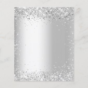 Silver glitter party birthday budget invitation | Zazzle