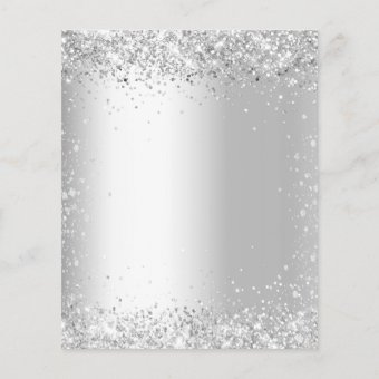 Silver glitter party birthday budget invitation | Zazzle