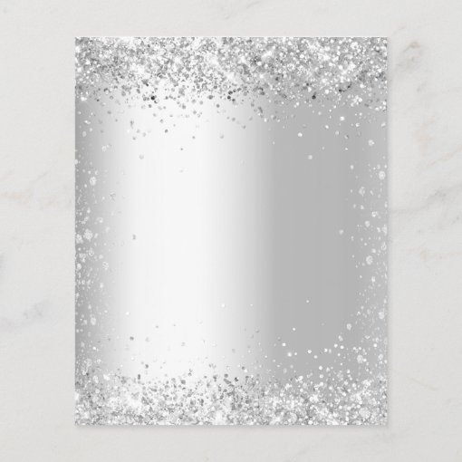 Silver glitter party birthday budget invitation | Zazzle