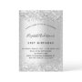 Silver glitter party elegant glamourous birthday invitation | Zazzle
