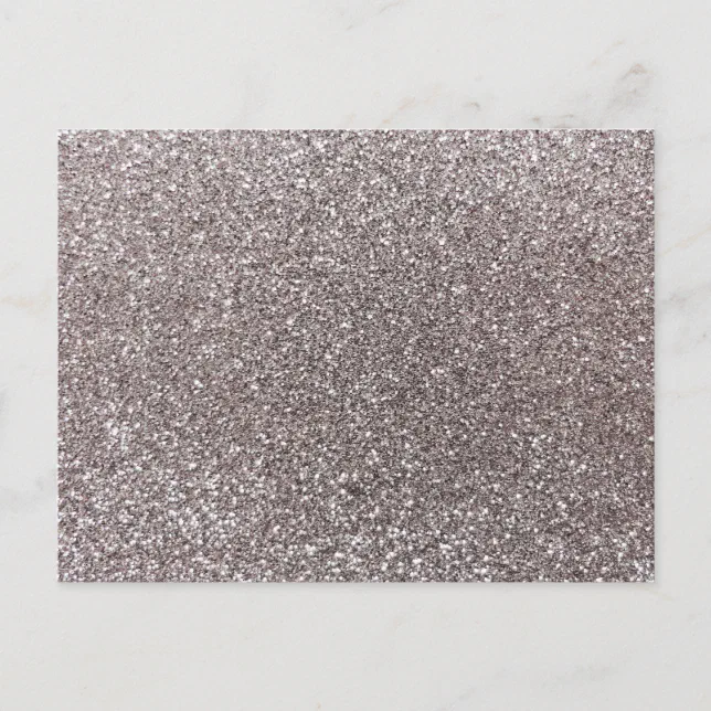 Silver glitter postcard | Zazzle