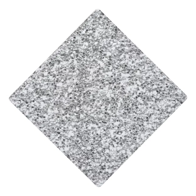 Silver Glitter Printed Graduation Cap Topper | Zazzle
