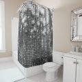 Silver Glitter Sparkle Glam Shower Curtain | Zazzle