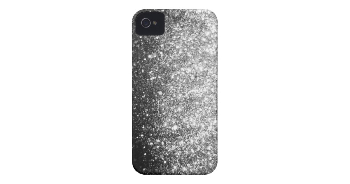 Silver GLitter Sparkle iPhone Case | Zazzle.com