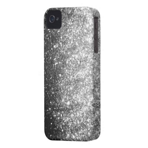 Silver GLitter Sparkle iPhone Case | Zazzle