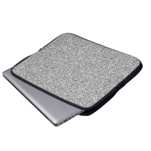 Silver Glitter Sparkle Metallic Laptop Sleeve | Zazzle