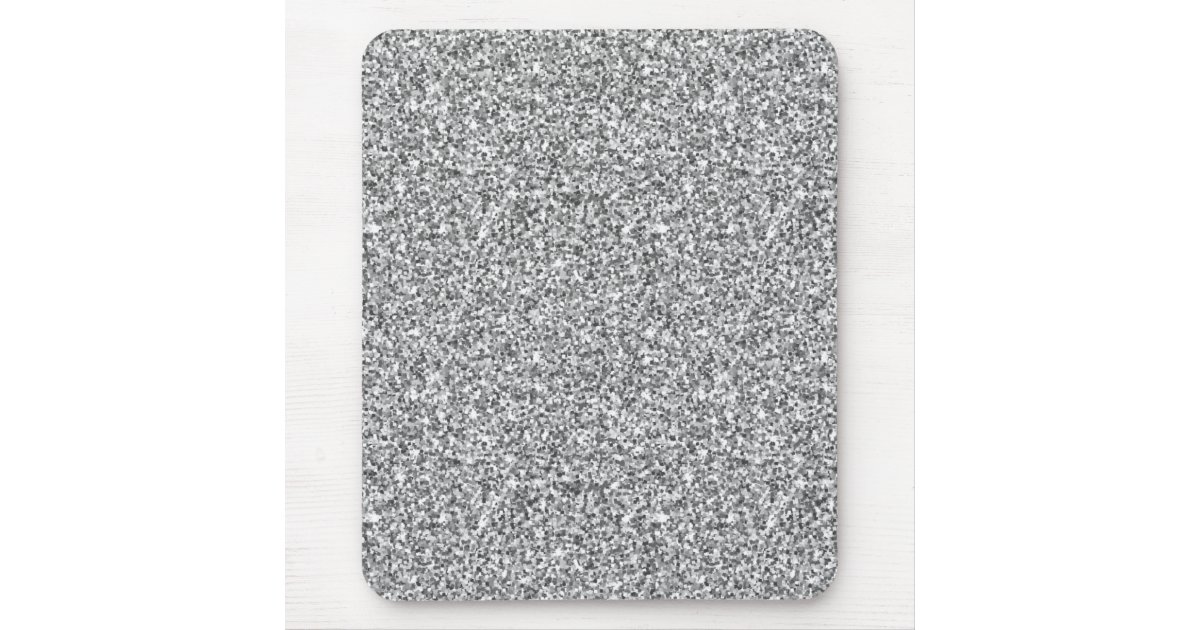 Silver Glitter Sparkle Metallic Mouse Pad | Zazzle
