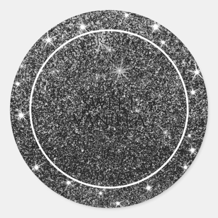 Silver Glitter Sparkle Product Packaging Labels | Zazzle.com