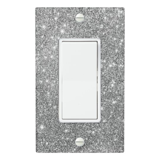 Silver Glitter Sparkles Light Switch Cover | Zazzle.com