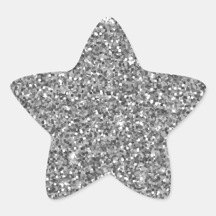 Silver Glitter Sticker | Zazzle.com