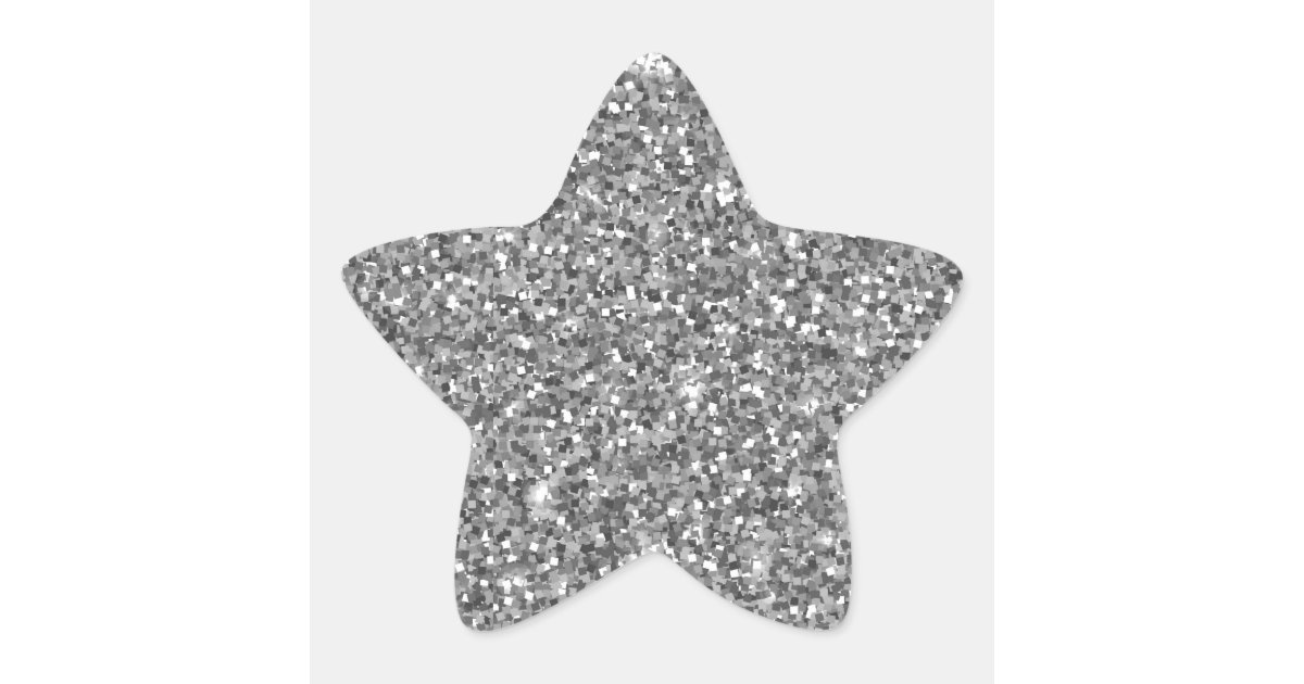 Silver Glitter Sticker | Zazzle