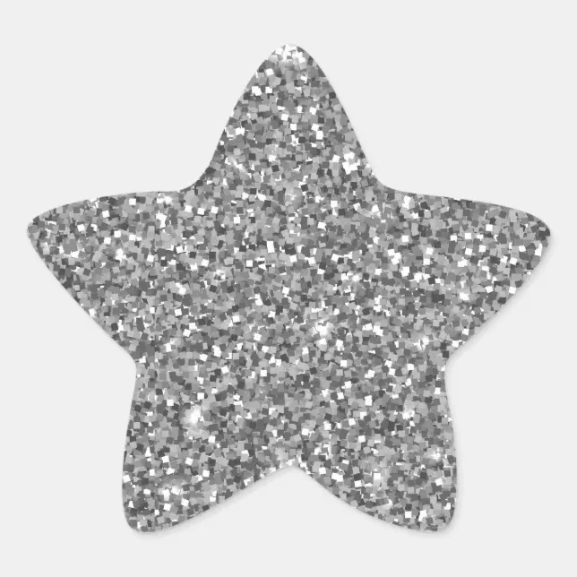 Silver Glitter Sticker | Zazzle