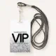 Silver Glitter trendy VIP lanyard badge custom | Zazzle