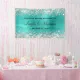 Silver Glitter Turquoise Foil Wedding Welcome Banner | Zazzle