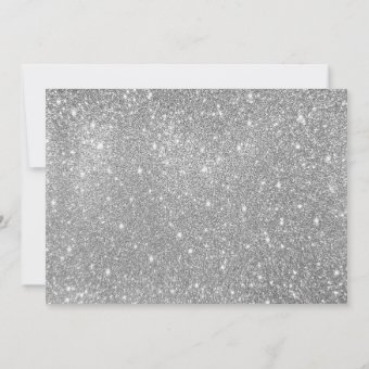Silver Glitter Wedding Invitation | Zazzle
