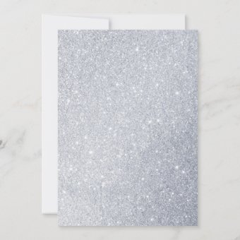 Silver Glitter Wedding Invitation | Zazzle