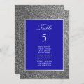 Silver Glitter Wedding Seating Chart | Zazzle