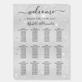 Silver glitter wedding seating chart foam board | Zazzle