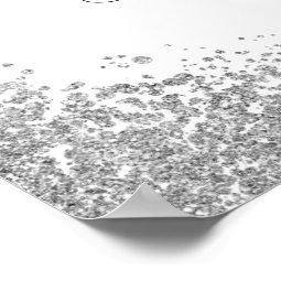 Silver Glitter Wedding Welcome Sign | Zazzle