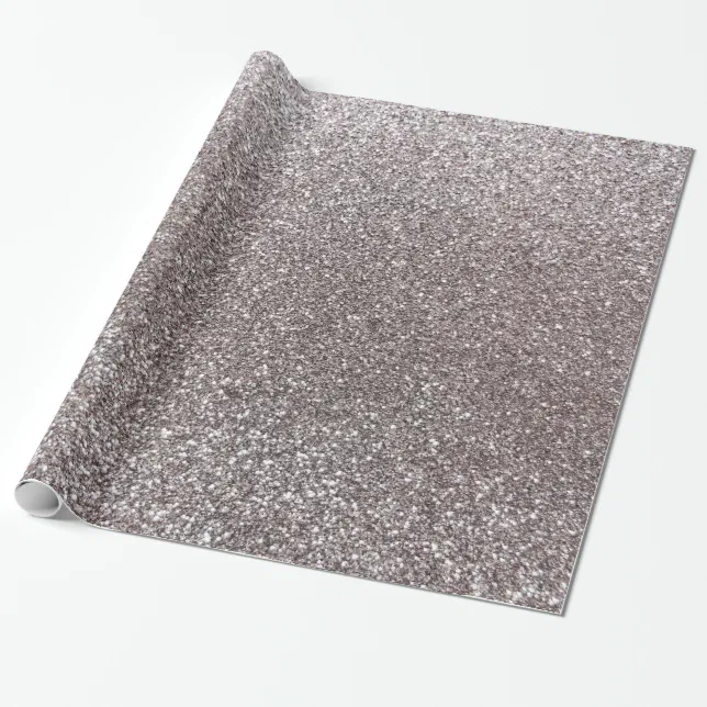 Silver glitter wrapping paper | Zazzle