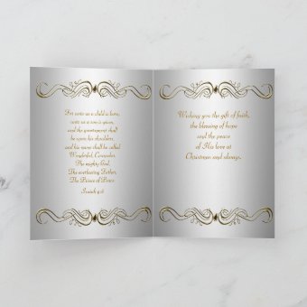 Silver Gold Christian Christmas Cards | Zazzle