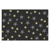 Silver & Gold Stars Black Hollywood Star Party Tissue Paper | Zazzle