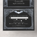 Silver Gothic Vampire Cathedral Wedding All In One Invitation | Zazzle