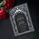 Silver Gothic Vampire Cathedral Wedding Invitation | Zazzle