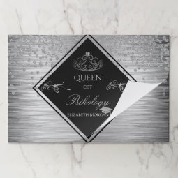Silver Grad Cap,Tiara,Diamonds Graduation Party Paper Placemat | Zazzle