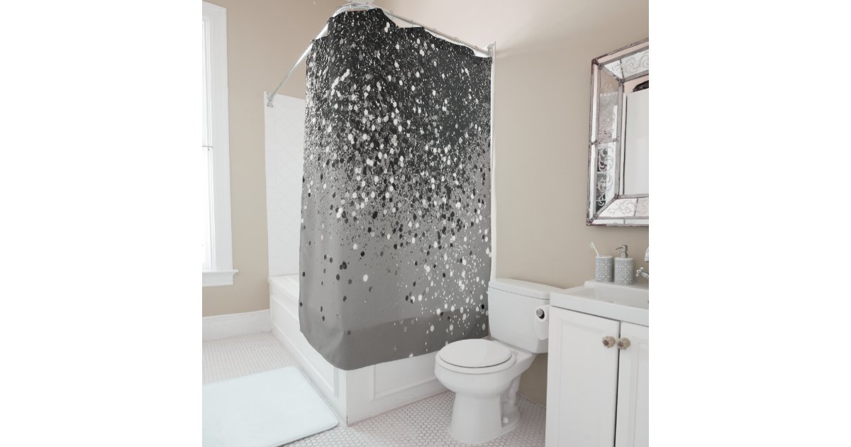 Silver Gray Glitter #1 #shiny Shower Curtain | Zazzle